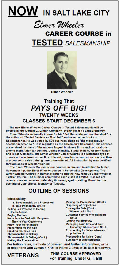 Tested Salesmanship (Digital Copy) – Elmer Wheeler